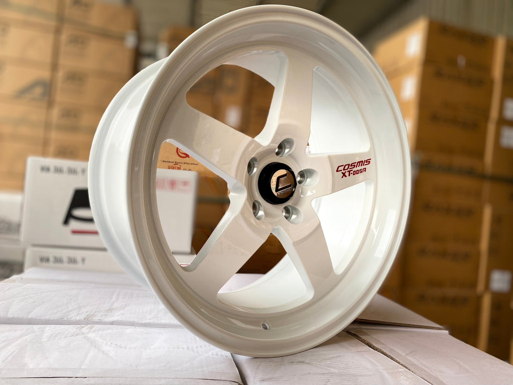 Cosmis Wheels XT-005R White w/ Red Letters 18x9 +35 5x114.3 – Cosmis ...
