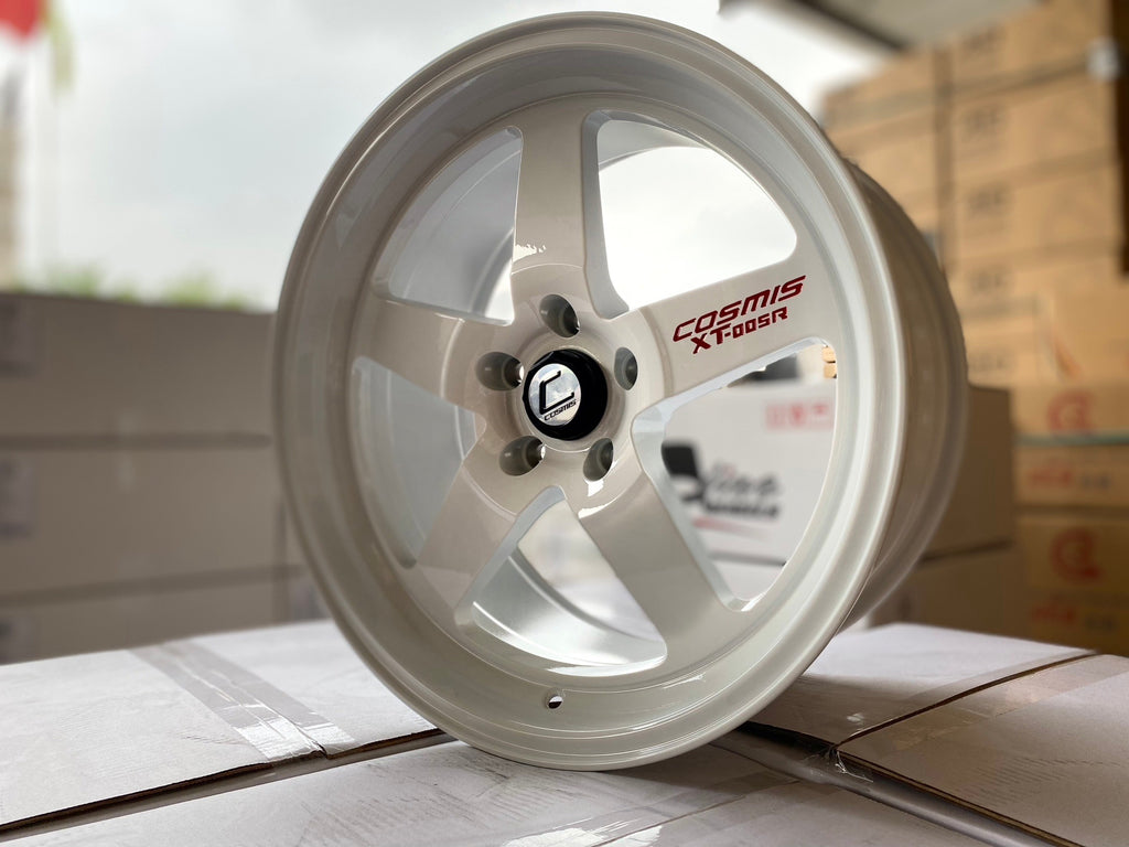 Cosmis Wheels XT-005R White w/ Red Letters 18x9 +35 5x114.3 – Cosmis ...