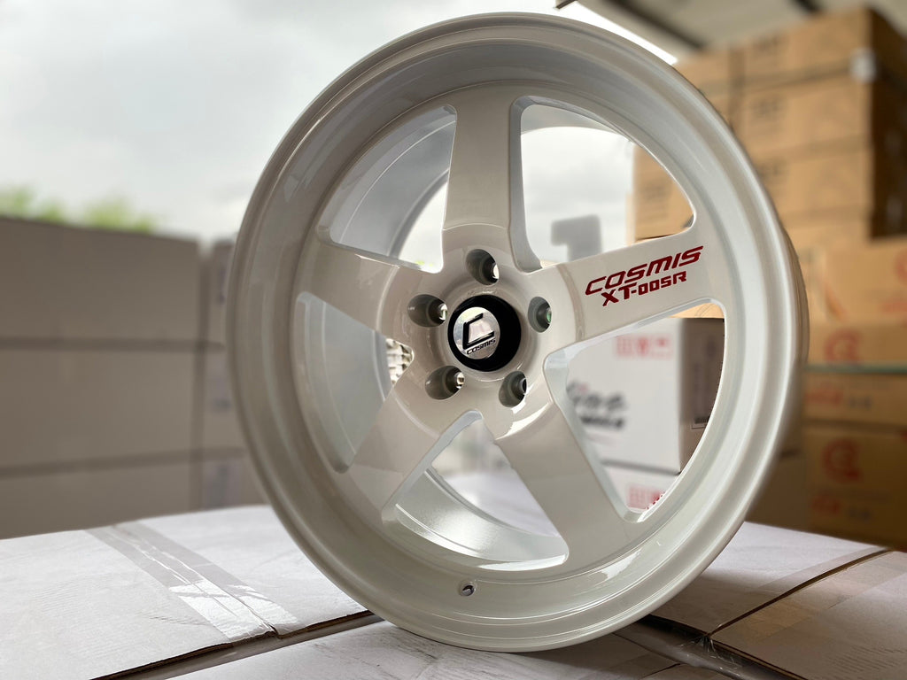 Cosmis Wheels XT-005R White w/ Red Letters 18x9 +35 5x114.3 – Cosmis ...