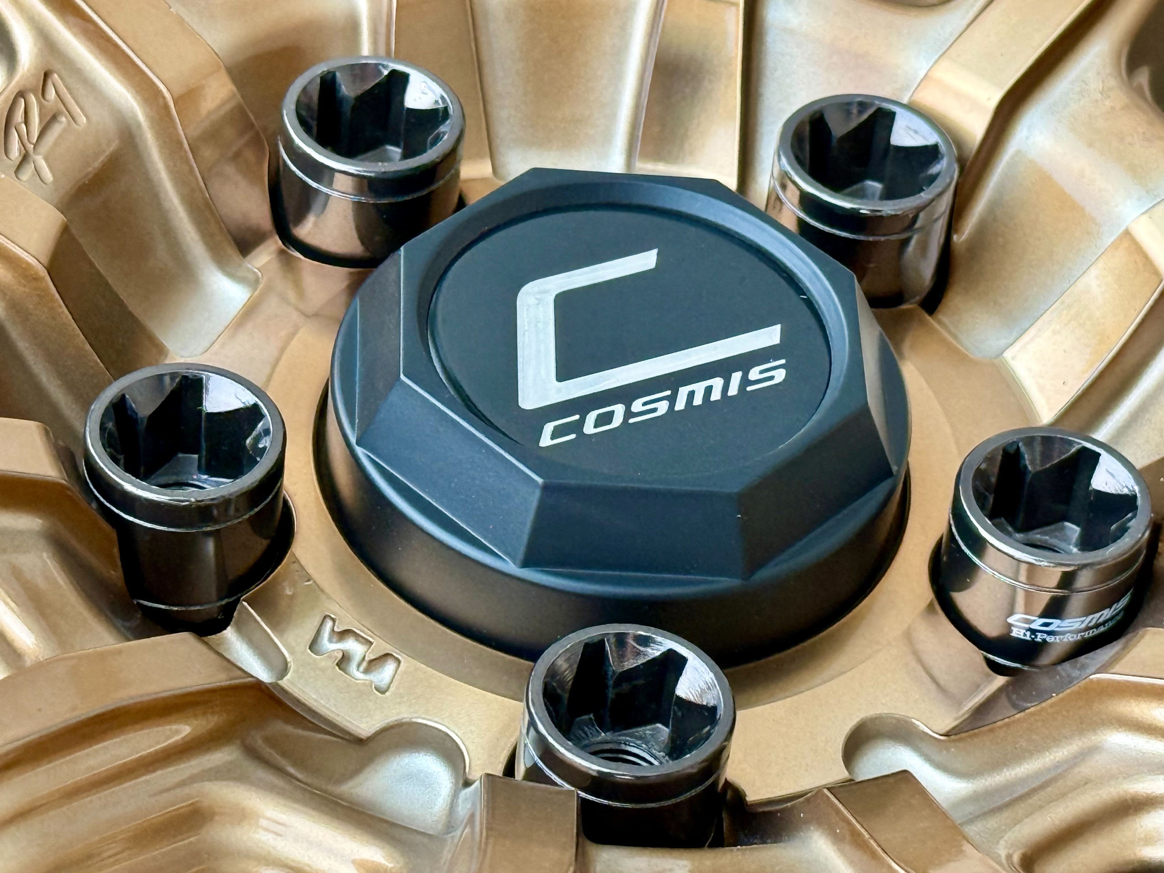 Cosmis Wheels Spiral Lug Nuts | M12x1.5 Gunmetal | Set of 24