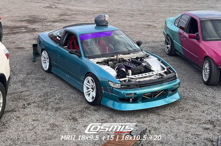 Cosmis Wheels Nissan Subaru Mazda MRII White 18x9.5 +15 5x114.3 ...