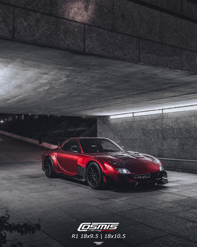 Cosmis Wheels R1 Black Wheel 18x9.5 +35 5x114.3