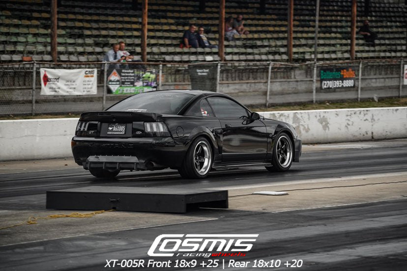 Cosmis Wheels XT-005R Black w/ Machined Lip + Spokes 18x10 +20 5x114.3